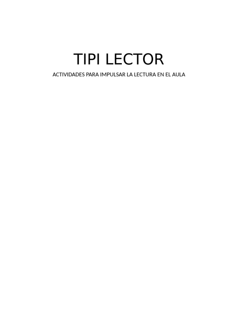Tipi Lector | PDF