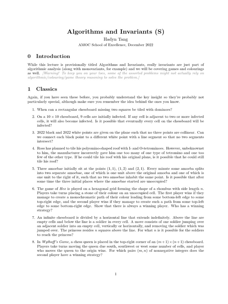 algorithms_and_invariants-s-tang-dec22 | PDF | Rectangle | Decimal