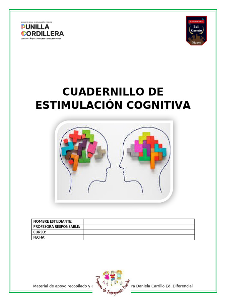 CUADERNILLO DE ESTIMULACIÓN COGNITIVA | PDF