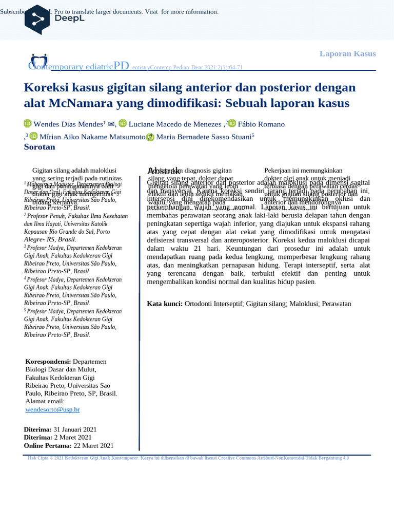 Translate Jr Ortho Ciciiii Deepl | PDF