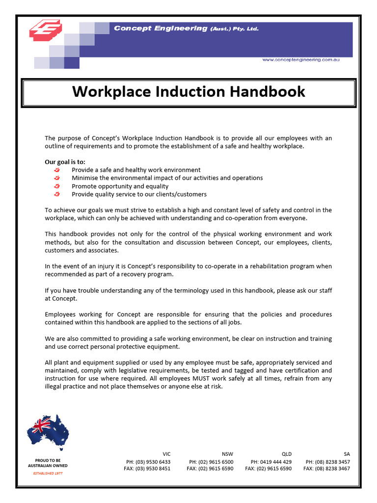 BMS 0 1 0M 200 Workplace Induction Handbook Manual | PDF | Harassment ...