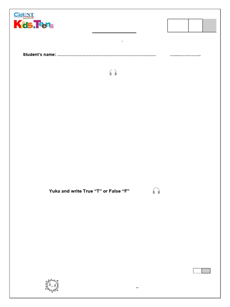 Grade 7 Listening Test Instructions | PDF