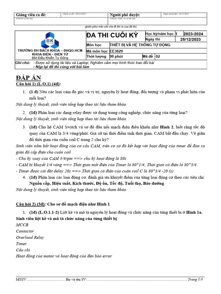 DA Đề thi 2 - v2 | PDF