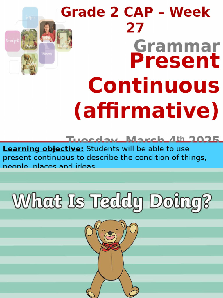 CAP2 W27 GR Present Continuous (Affirmative) | PDF