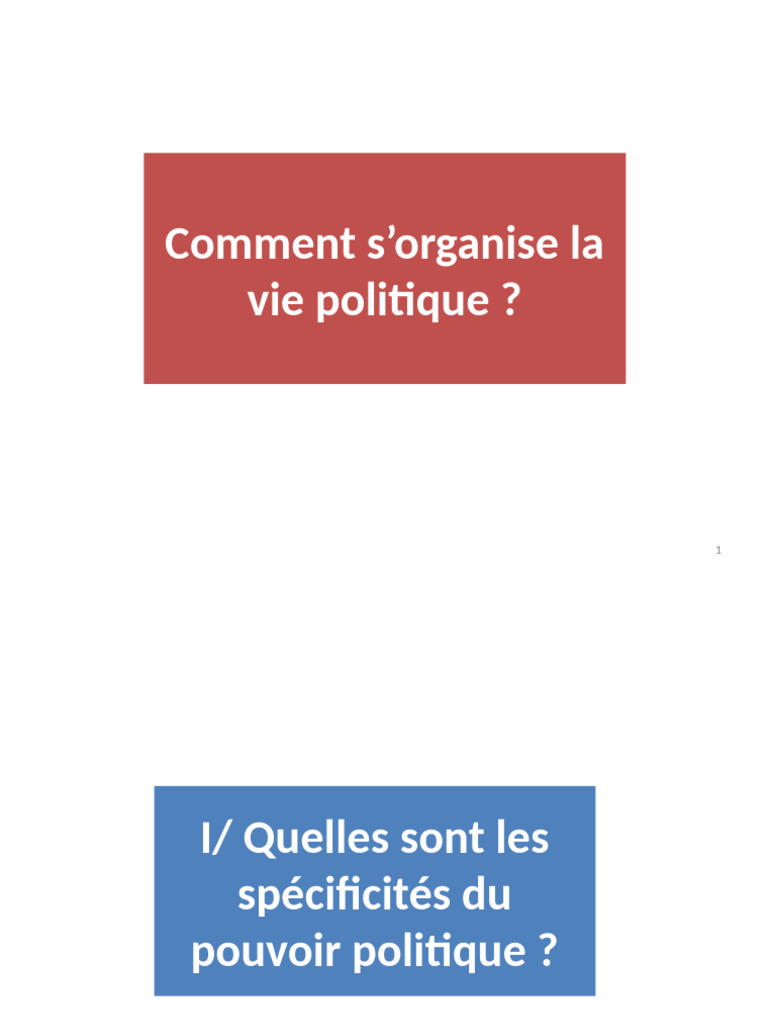 Organisation de la vie politique en France | PDF | République ...