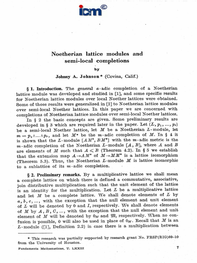 Noetherian Lattice Modules and Semi | PDF