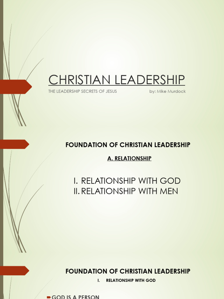 1 Foundation of Christian Leadership | PDF | Religious Faiths ...