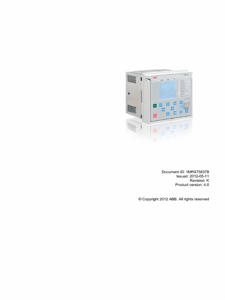 Ref615 - Relay Image Page-1 | PDF