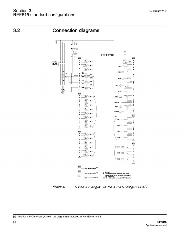 Ref615 - Hardware A & B Wiring Diagram Page 6 | PDF