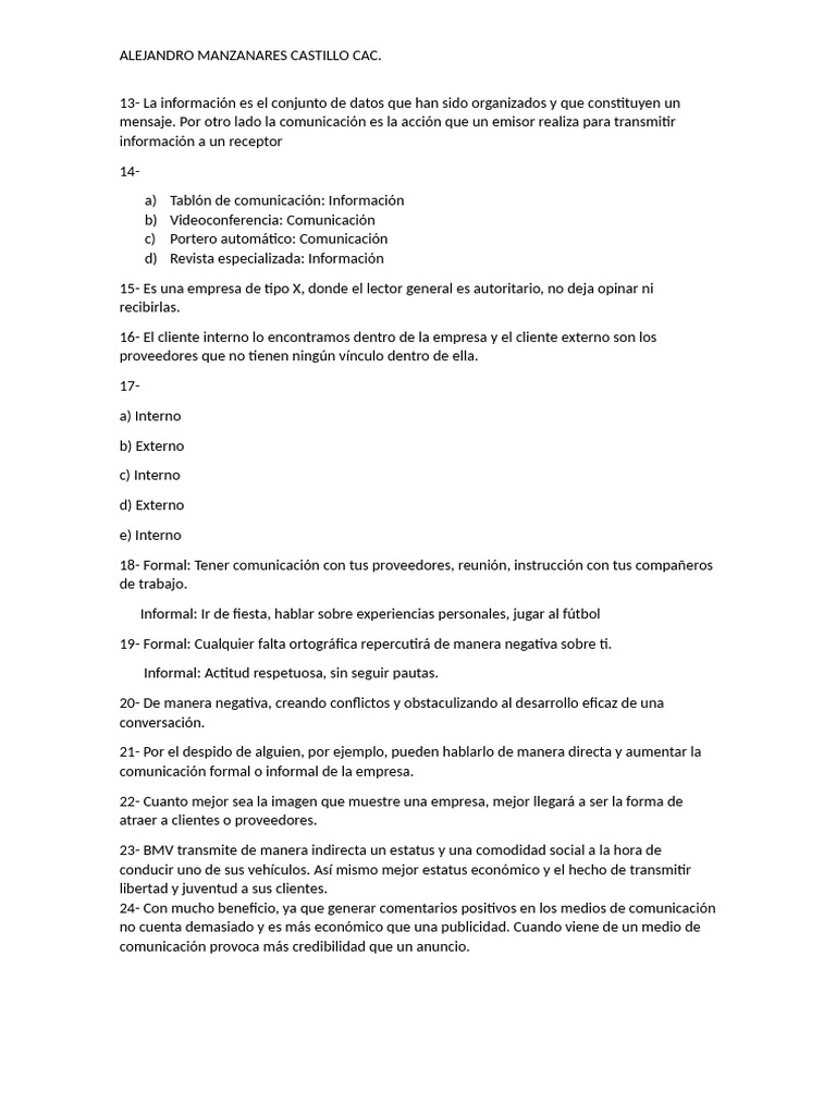 Actividades Cac | PDF | Comunicación