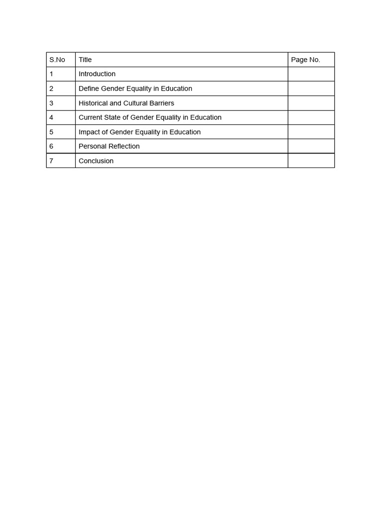 English Assignment 1 Table | PDF | Gender Equality | Gender Studies