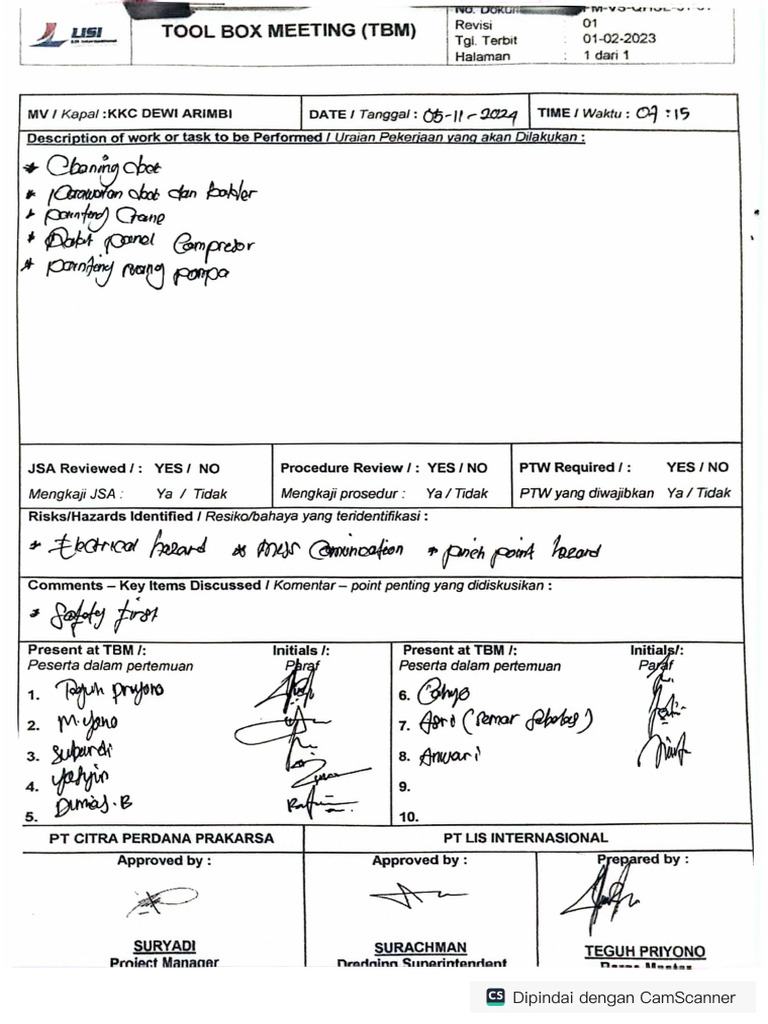 Form TBM 051124 | PDF