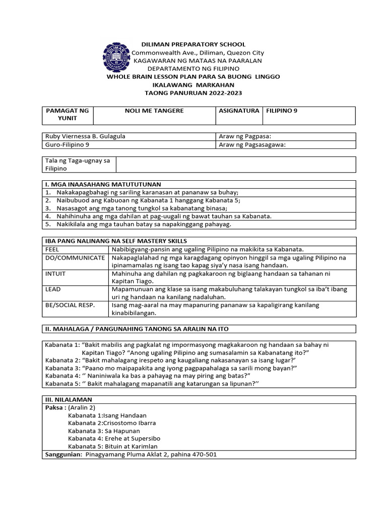 Q2-LP5 Kabanata 1-5 | PDF
