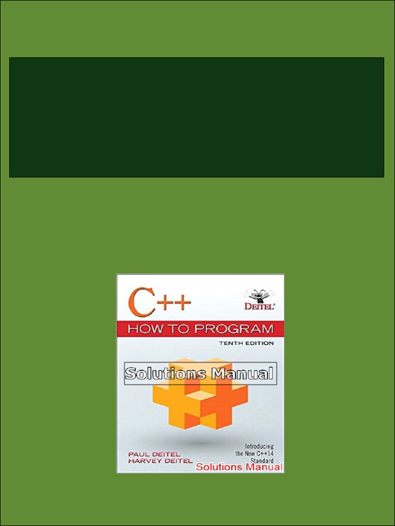 C++ How to Program 10th Edition Deitel Solutions Manual - PDF DOCX ... C++ How to Program 10th Edition Deitel Solutions Manual - PDF DOCX ...