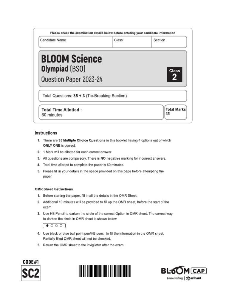 Bloom_Olympiad_Science_2th_SC2 | PDF