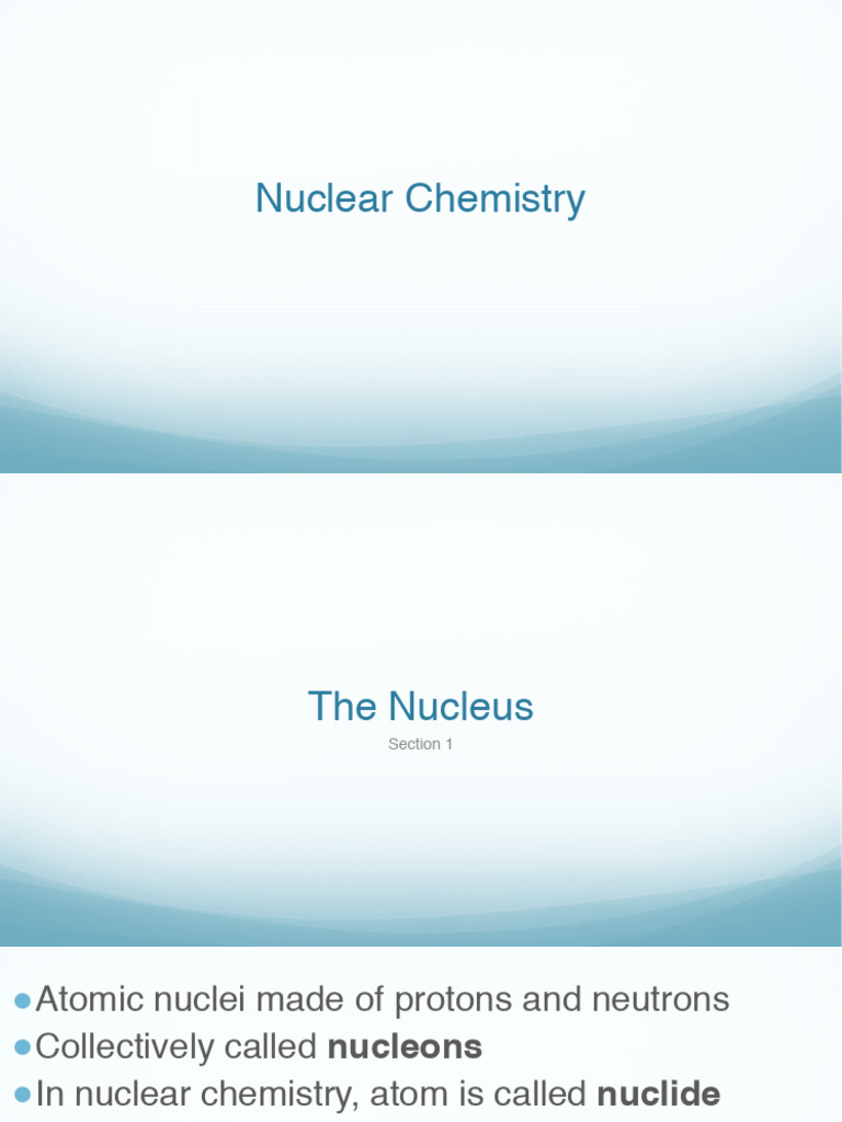 CH21 nuclear-chemistry | PDF | Radioactive Decay | Neutron