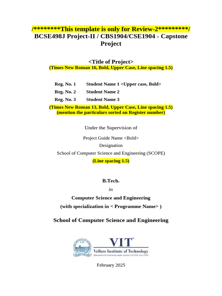 Project II Engineering Report Template | PDF