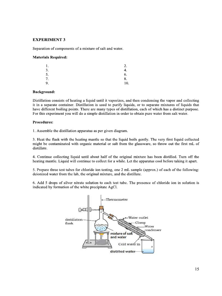 Separation of Salt and Water | PDF