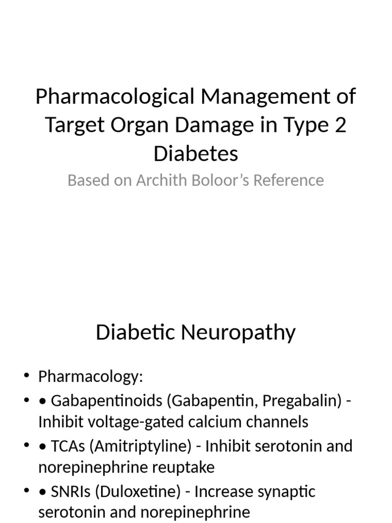 Diabetes Target Organ Damage Boloor | PDF | Diabetes | Statin