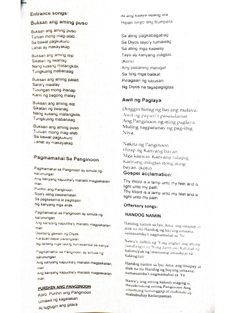 Entrance Song | PDF