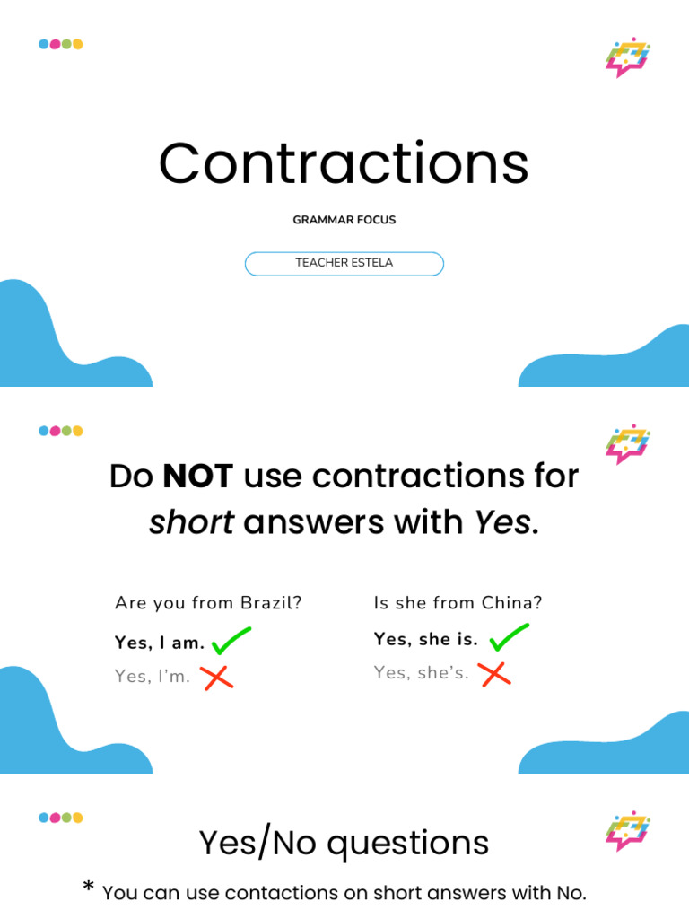 Contractions | PDF