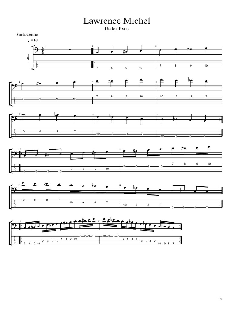 E-Bass Standard Tuning Guide | PDF