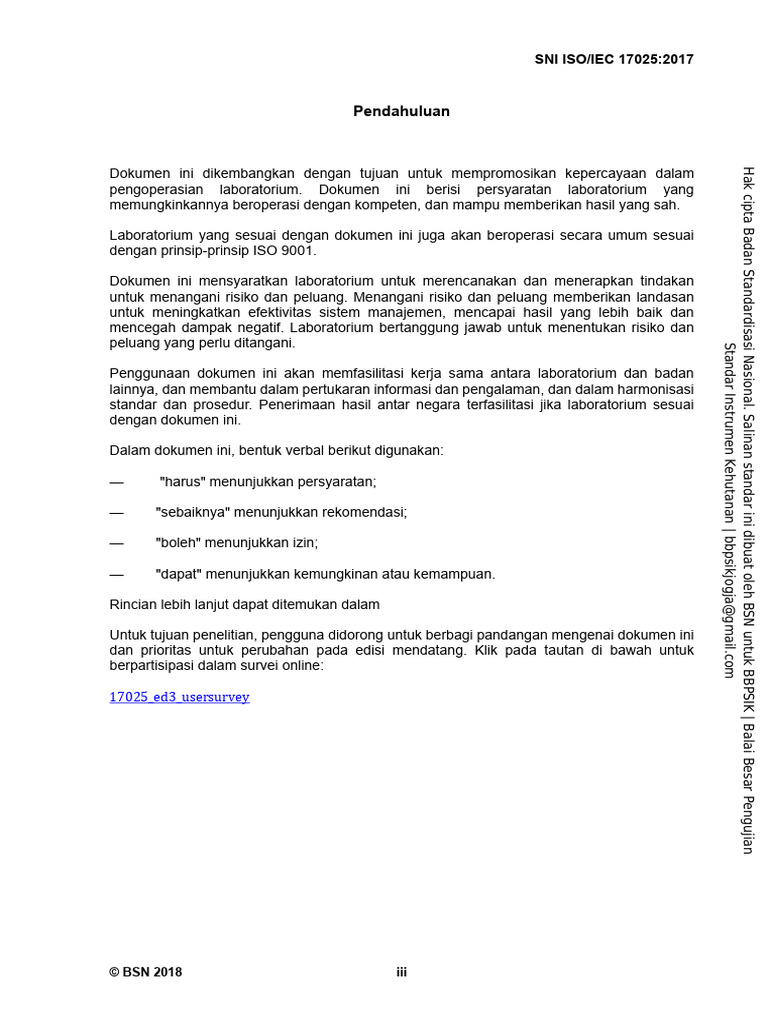 SNI ISO IEC 17025 2017 2018 Persyaratan Umum Kompetensi Laboratorium 2 5 | PDF