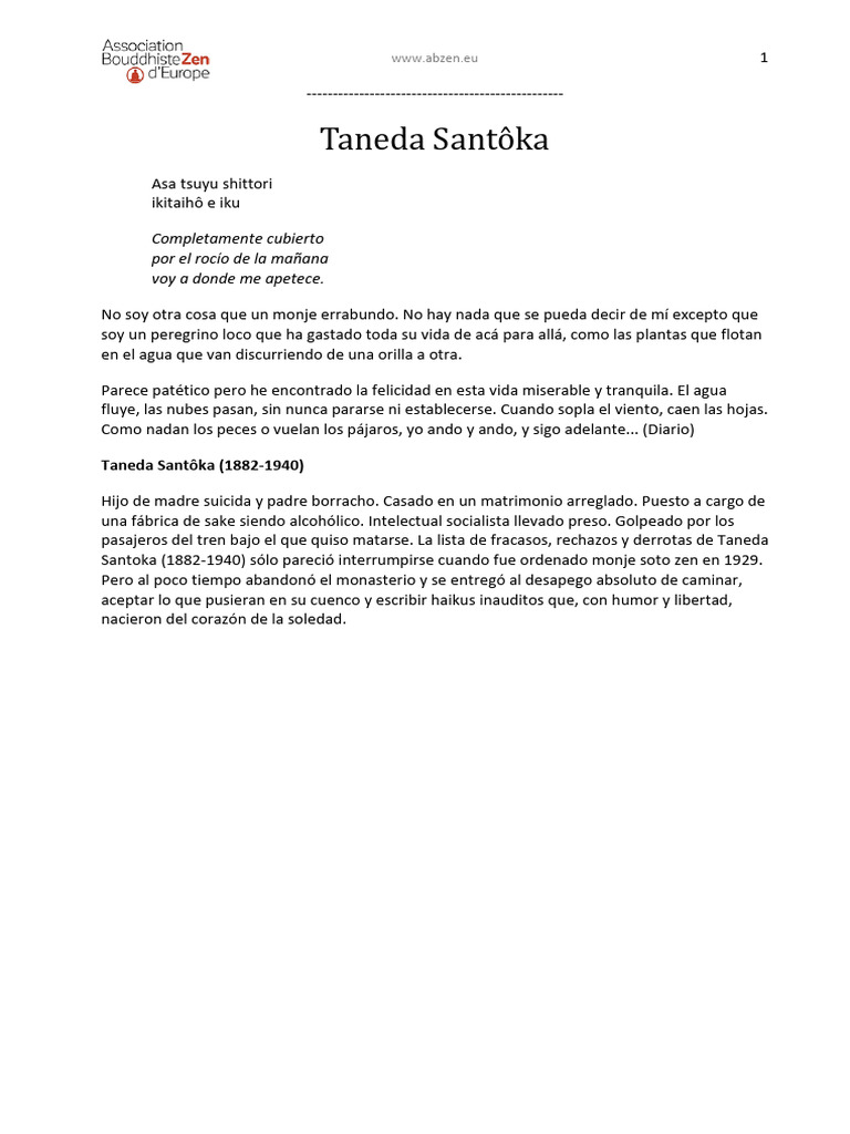 ABZE Taneda Santoka ES | PDF