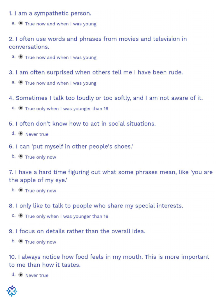 RAADS-R Autism Assessment Tool | PDF