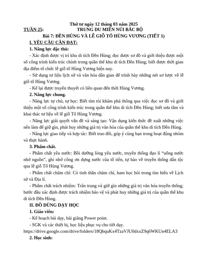 TUẦN 25 -LSDL | PDF