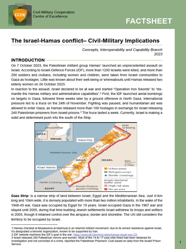 Factsheet Israel Hamas Conflict | PDF | Gaza Strip | Hamas
