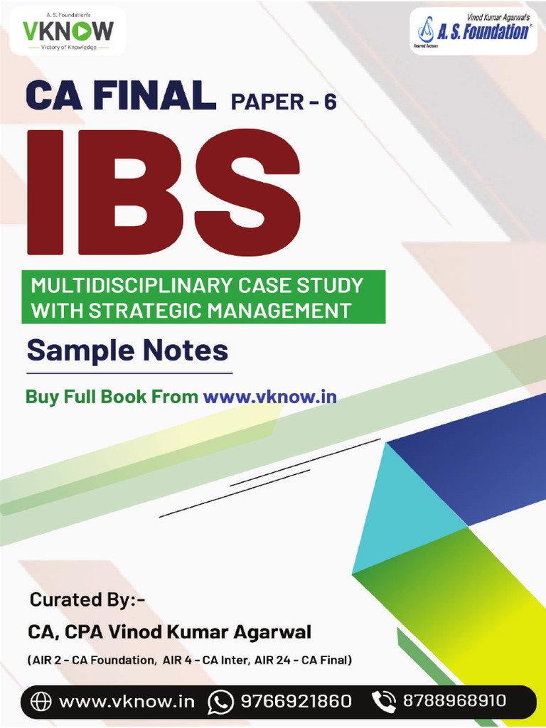 CA FINAL IBS Book - Sample Pages - by CA, CPA Vinod Kumar Agarwal | PDF ...