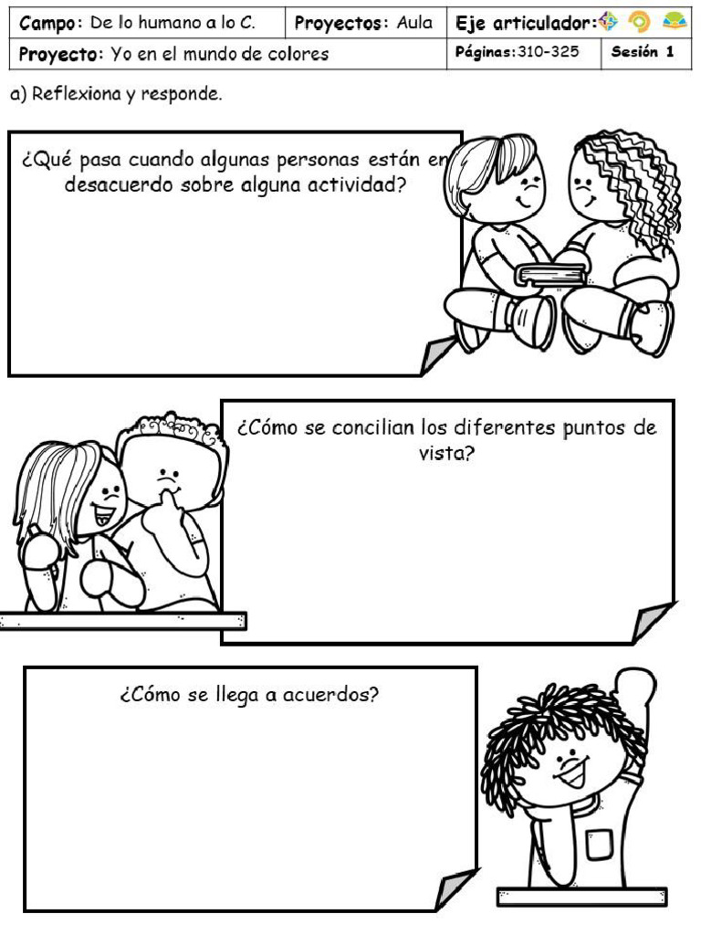 4° Anexos Yo en El Mundo de Colores Libro Pa | PDF