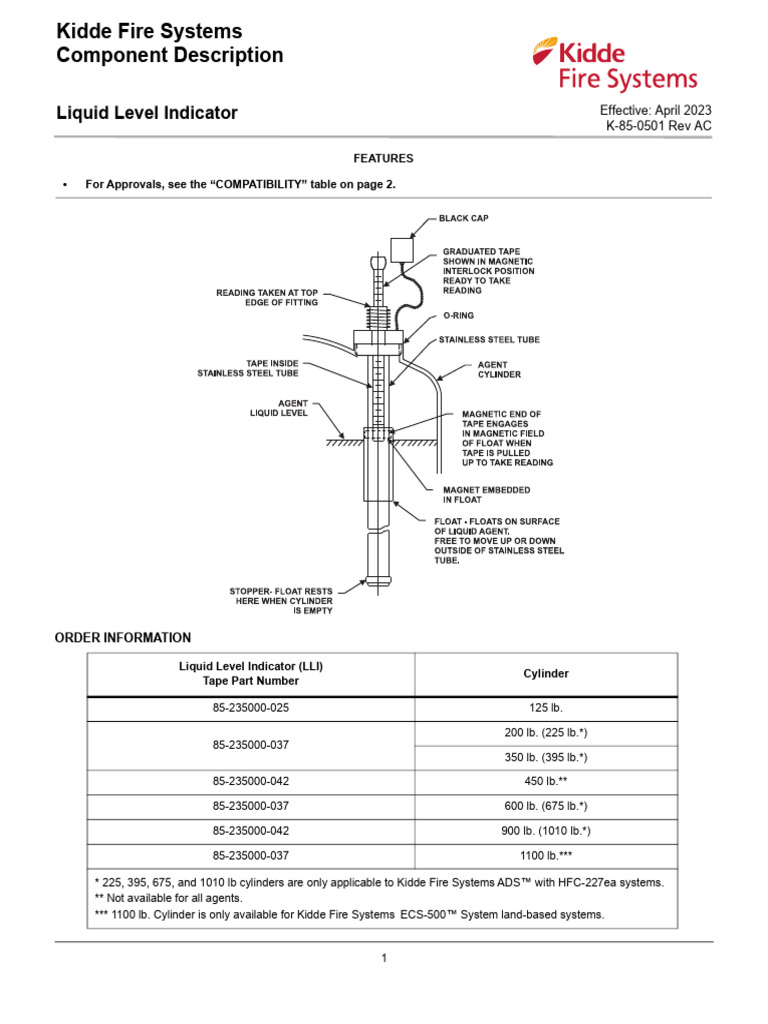 Kidde_Liquid_Level_Indicator_K-85-0501 | PDF