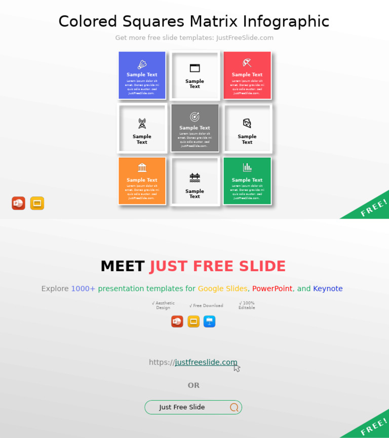 Colored Squares Matrix Infographic | PDF