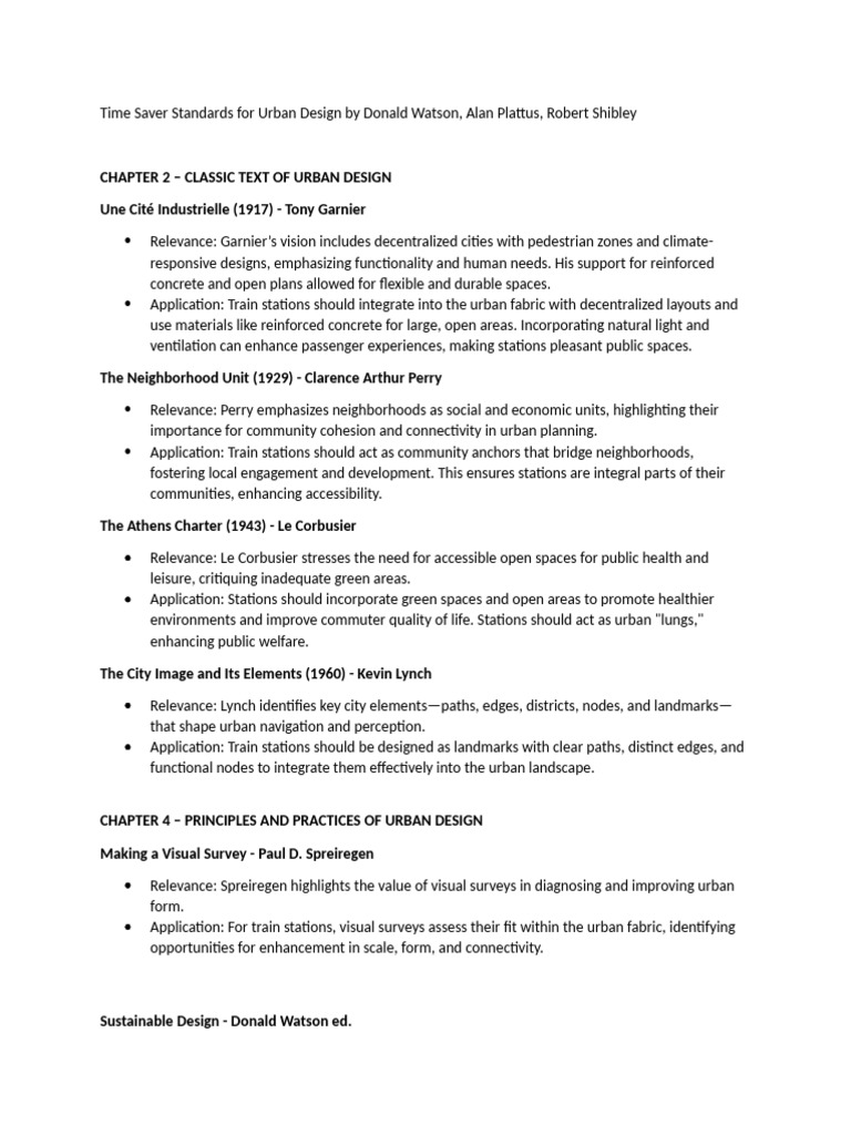 Time Saver Standards For Urban Design | PDF