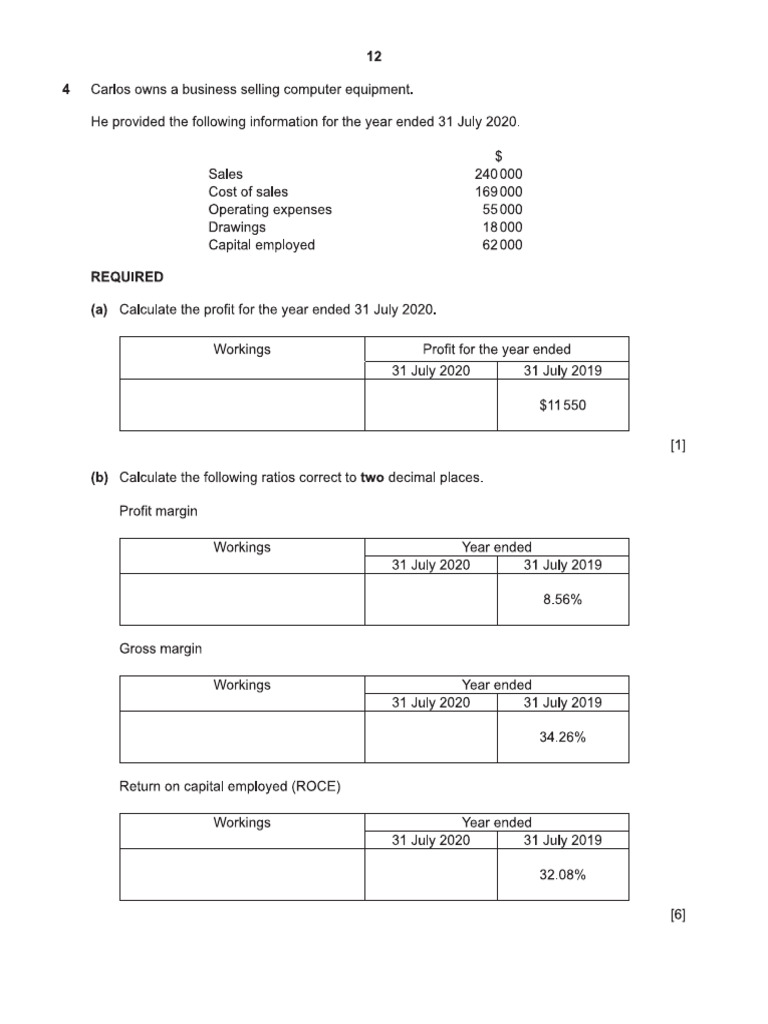 Ratios Analysis - Practice Worksheet 1 | PDF