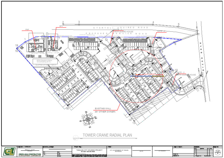 Tower Crane Radial Plan | PDF