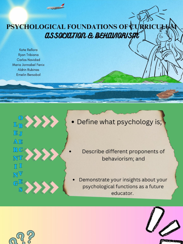 Prof. Educ. 4 Reporting (Psychological Foundation of Curriculum Association and Behaviorism) | PDF