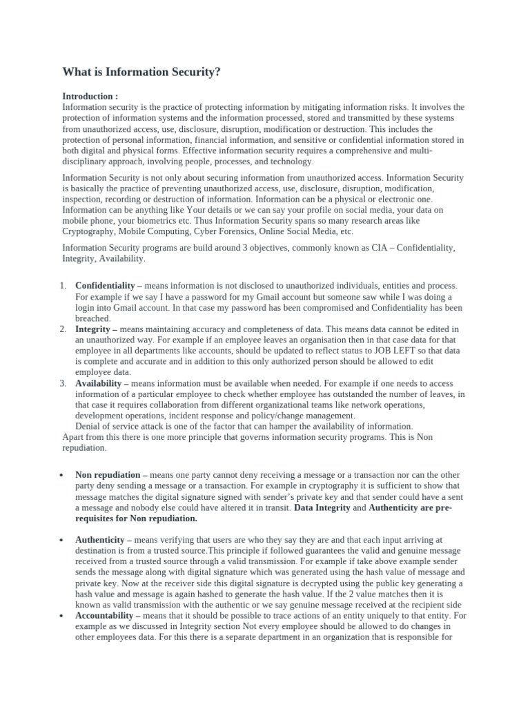 Understanding Information Security Basics | PDF | Information Security ...