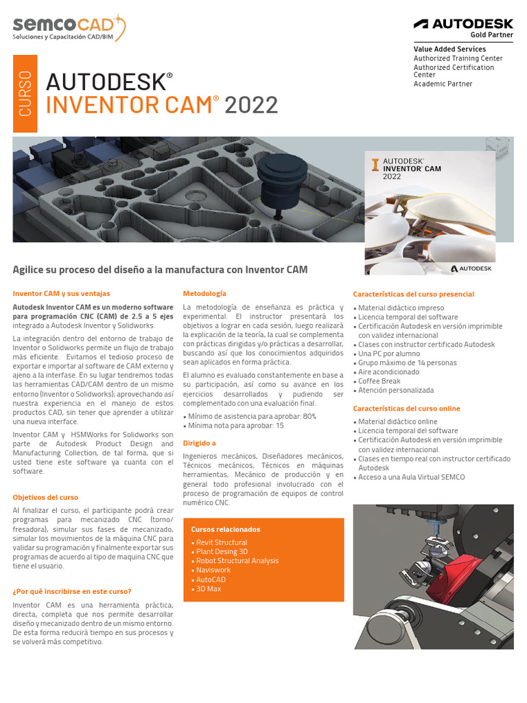Brochure 2022 Inventor CAM | PDF | Control numerico | Software