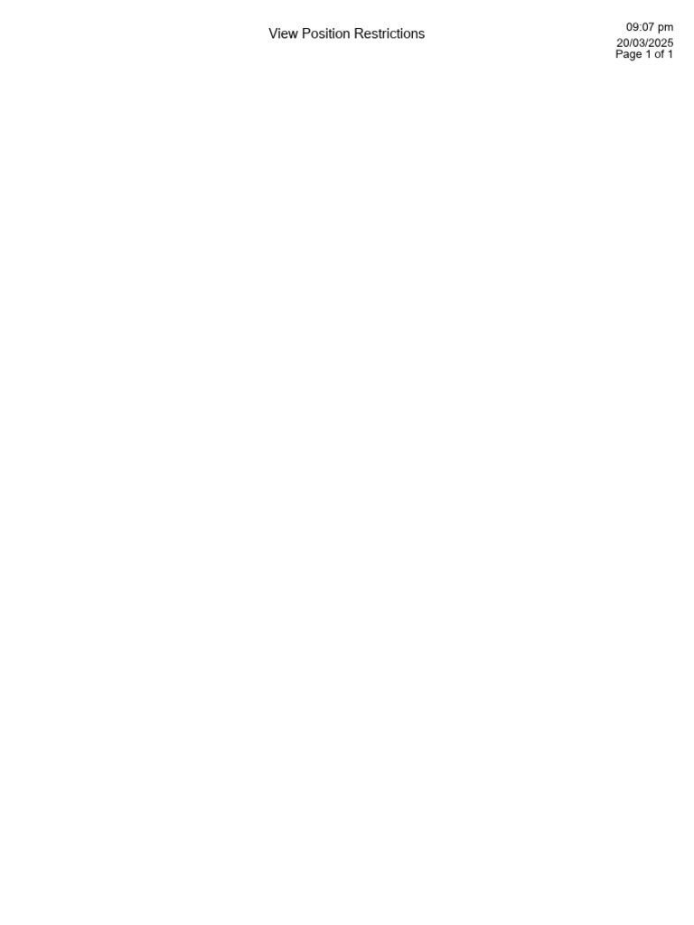 View Position Restrictions | PDF