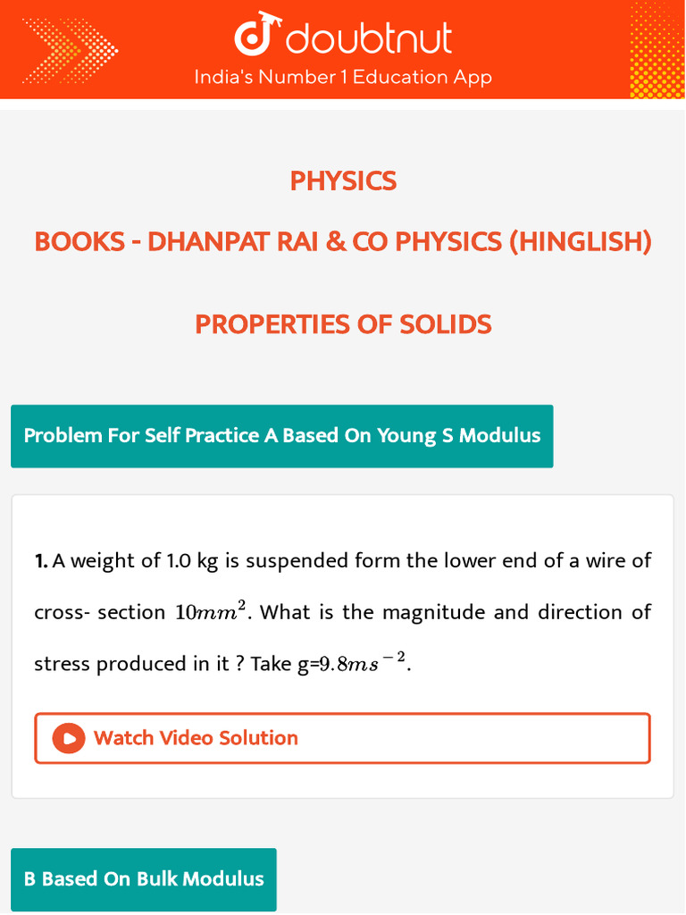 22574-books-doubtnut-question-bank | PDF | Young's Modulus | Elasticity ...