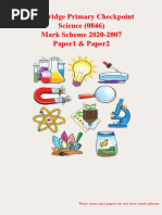 Cambridge Primary Checkpoint - Science (0846) October 2021 Paper 1 MS ...