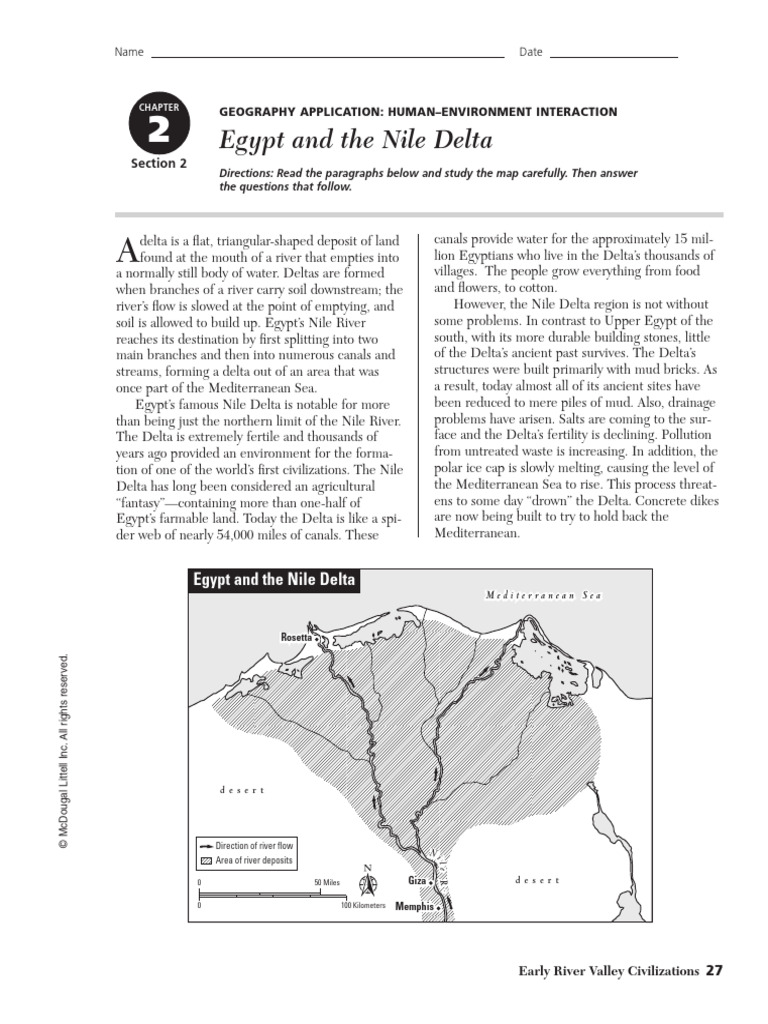 Nile Delta: Geography and Challenges | PDF | River | Nile