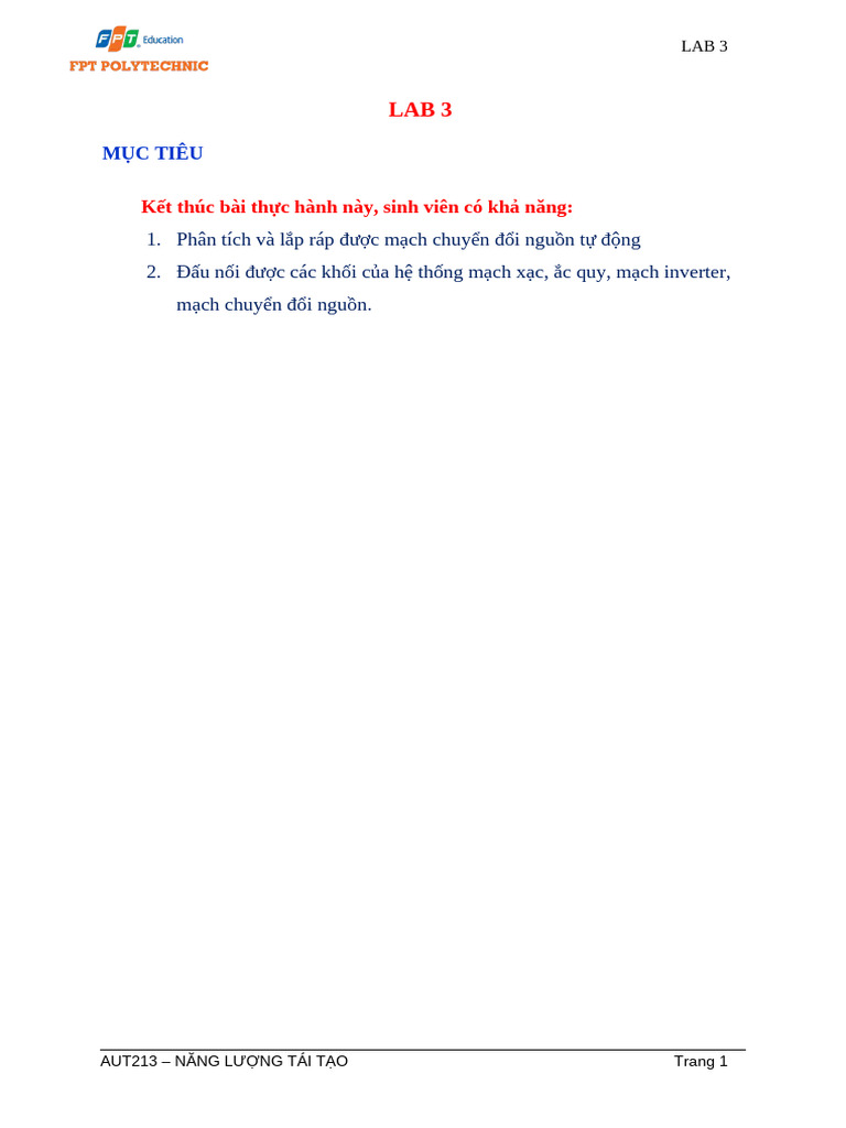 AUT213 Lab3 | PDF