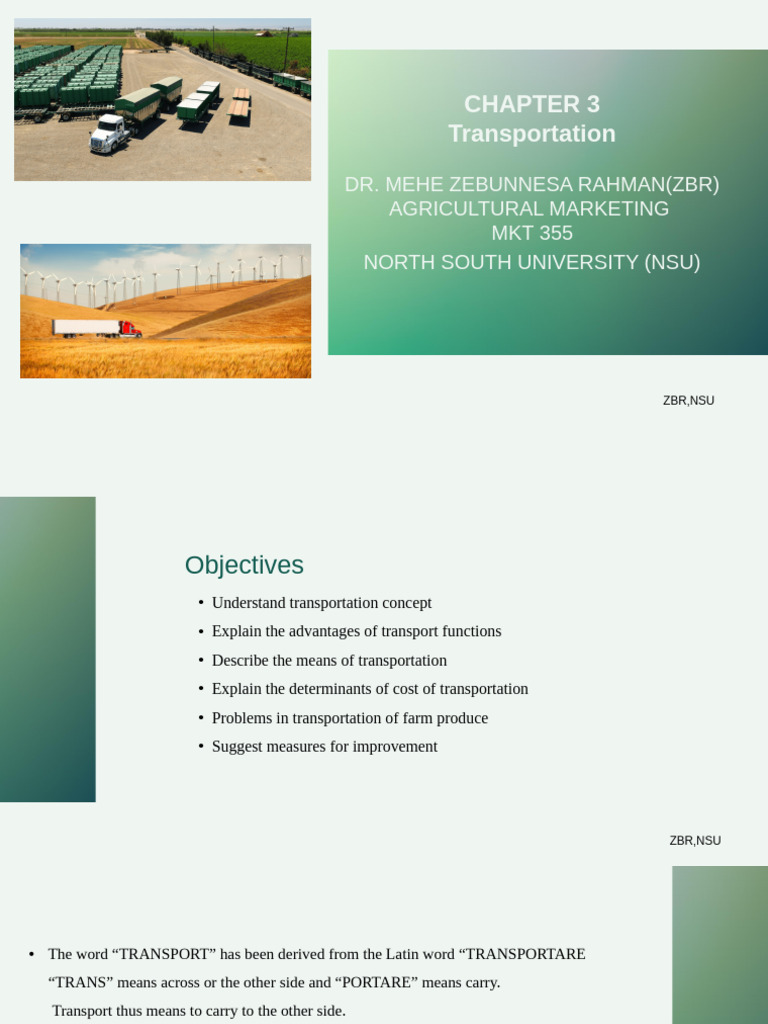 Transportation-MKT 355 | PDF | Transport | Marketing