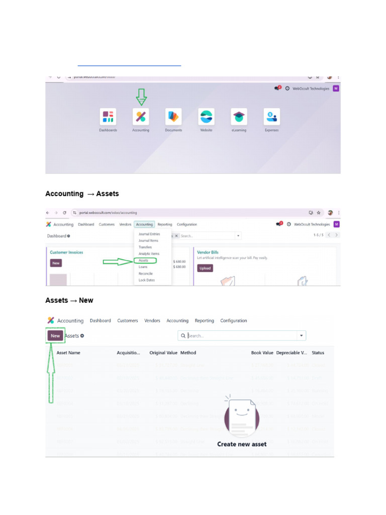 Odoo Asset Management Flow | PDF