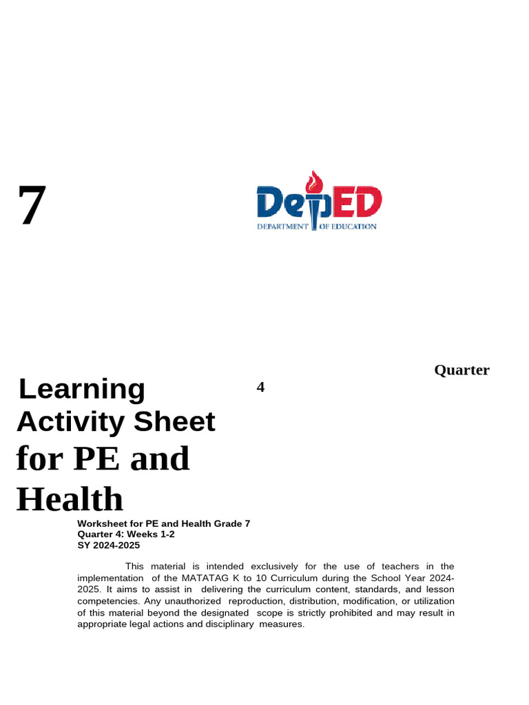 PE and Health 7: First Aid Assessment | PDF | First Aid | Learning