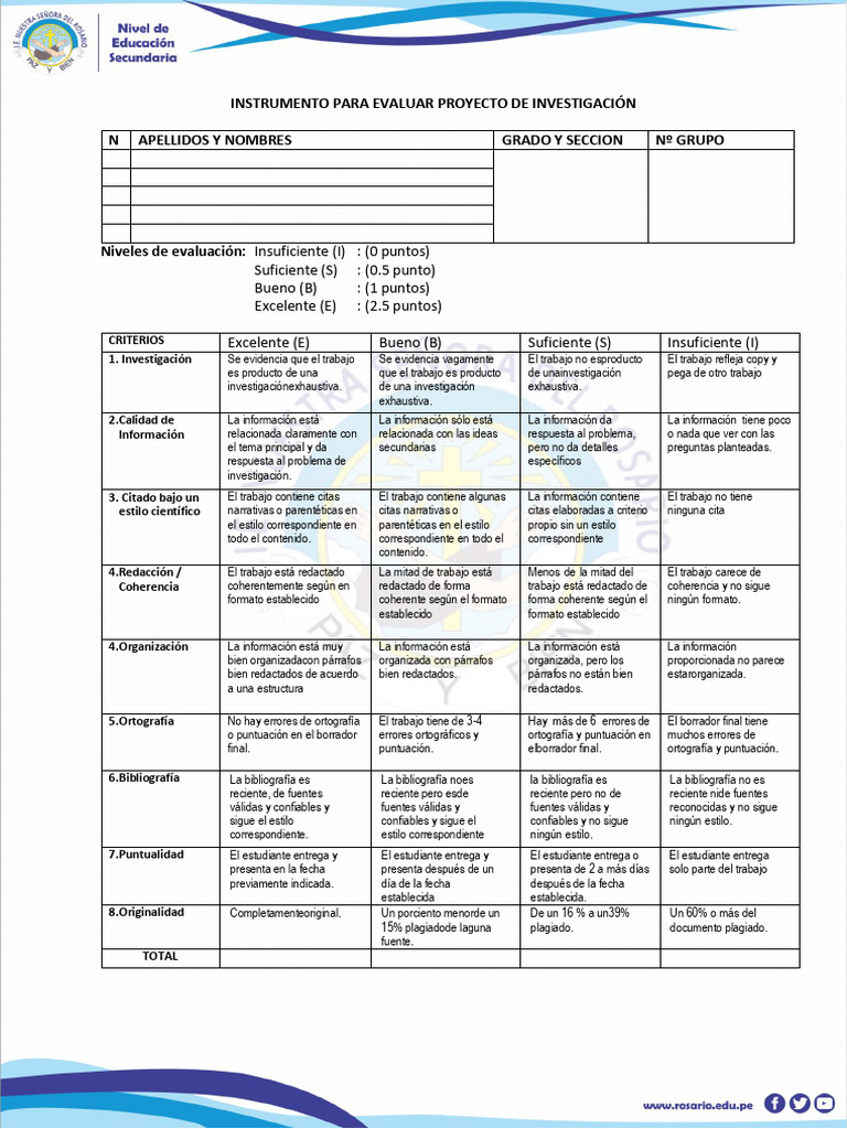Instrumento de Eval | PDF